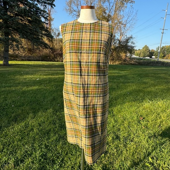 Pendleton | Dresses | Vintage Pendleton Wool Tartan Sheath Dress Green ...